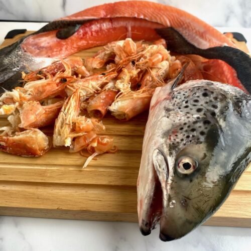 Salmon Stock Recipe using the entire Salmon