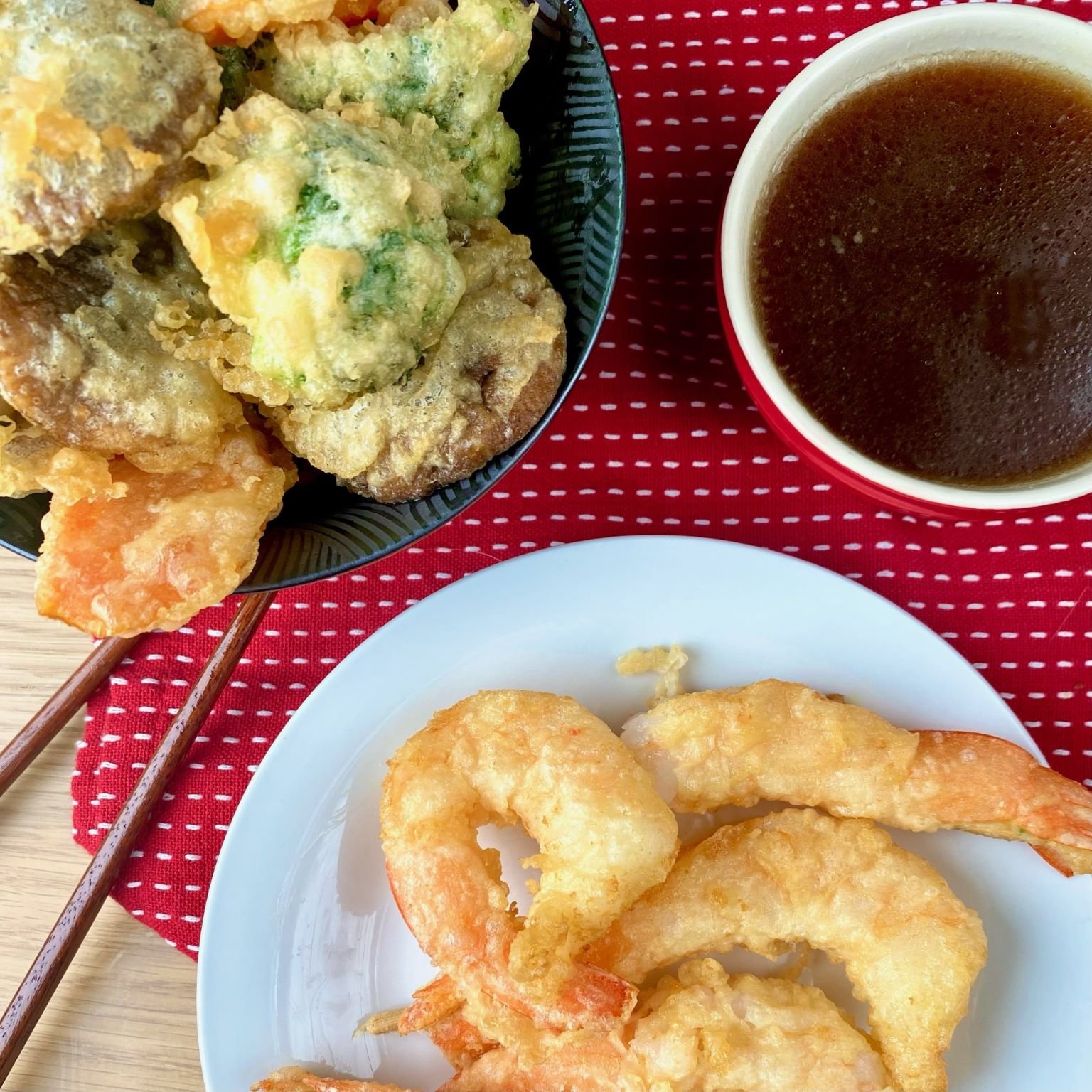 Homemade Tempura Vegetables with Tempura Sauce
