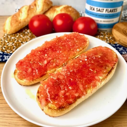 Pan Con Tomate - Tomatoes on Bread with Garlic and Olive Oil
