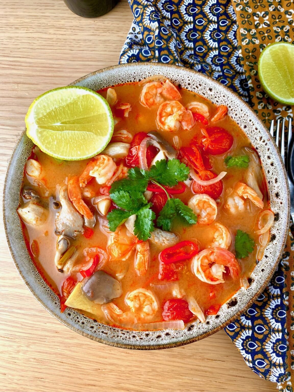 Easy Tom Yum Soup with Shrimp